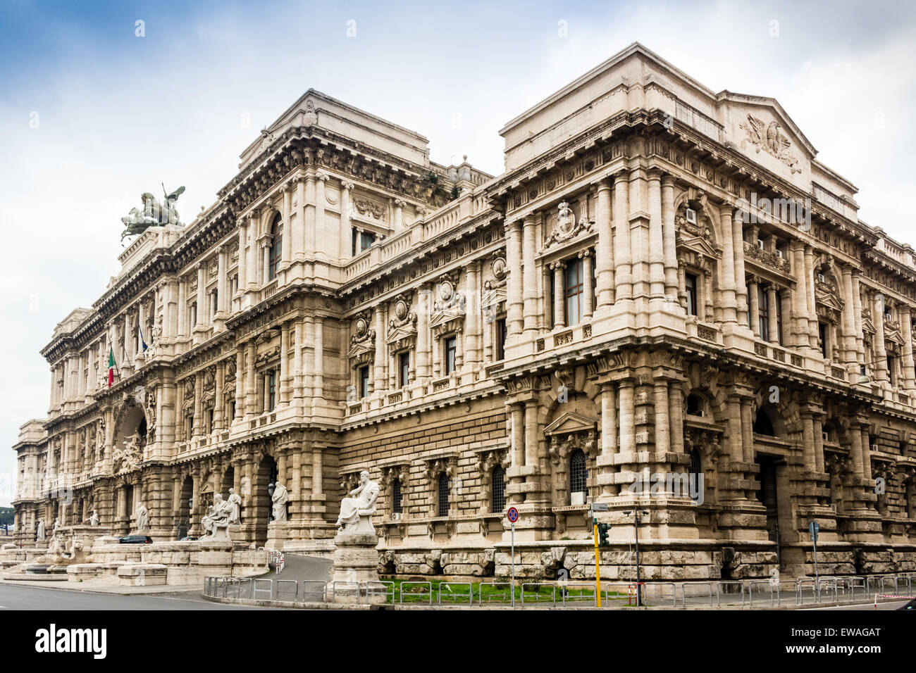 Historical building, statues and architecture details in Rome, Italy ...