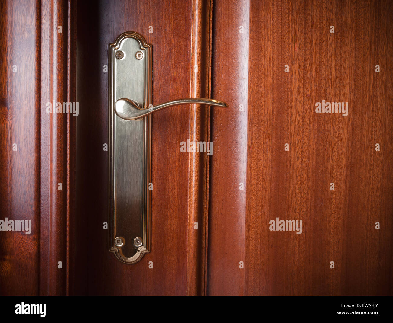 Detail of a door with handle background Stock Photo - Alamy
