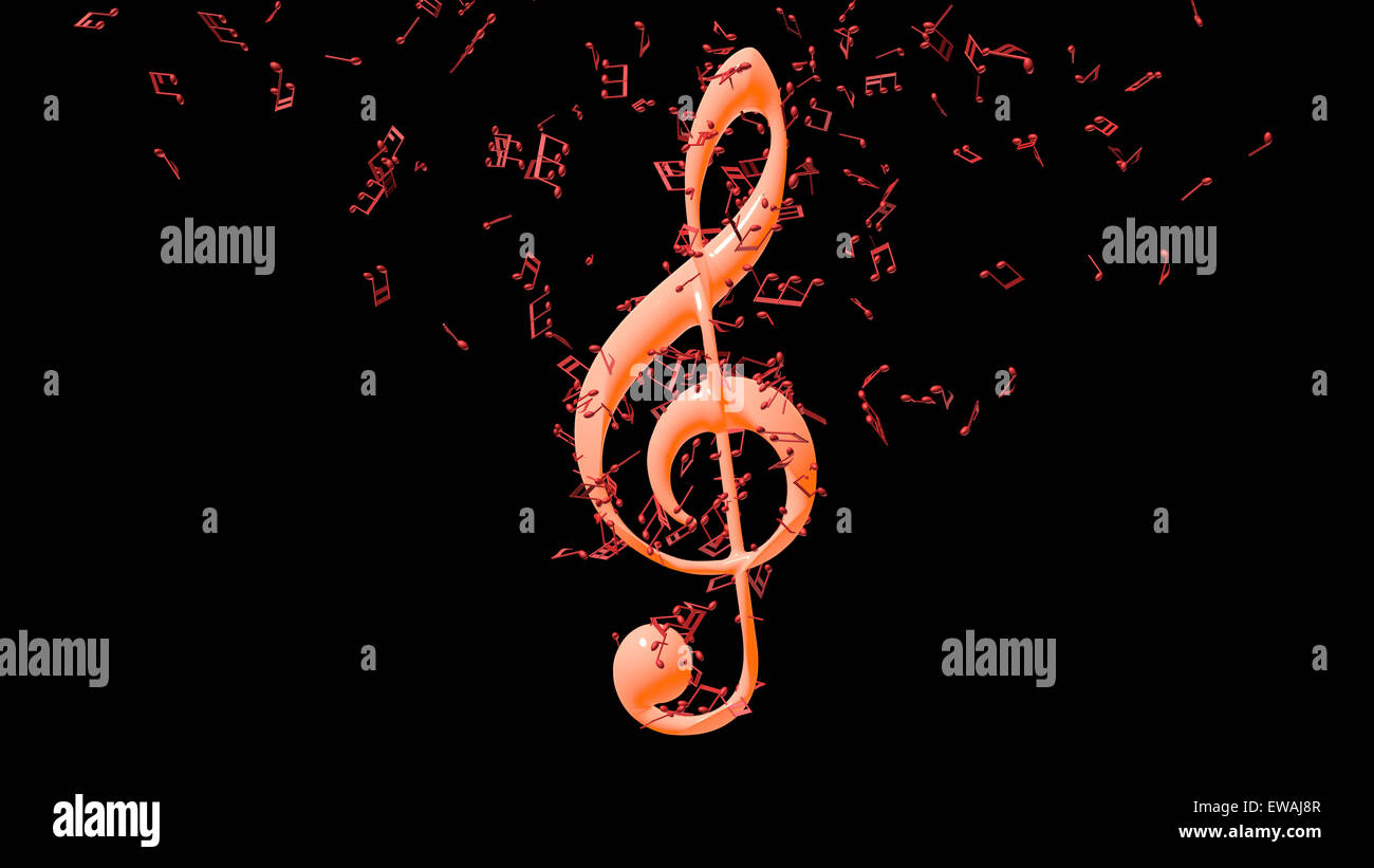 Black treble clef on hi-res stock photography and images - Alamy