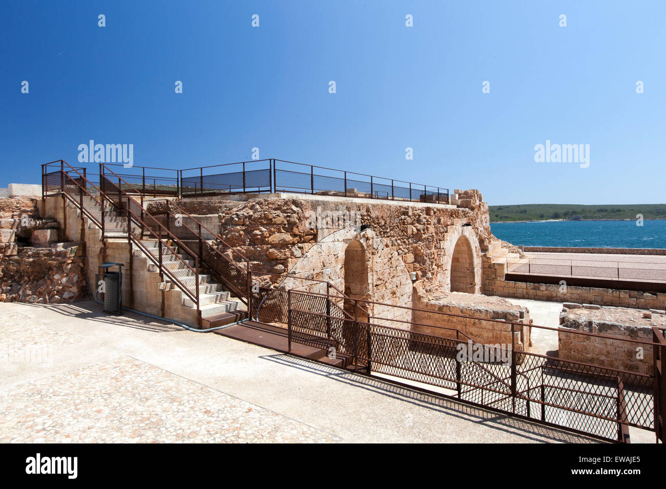 Fornells old ruined fort Menorca Stock Photo - Alamy