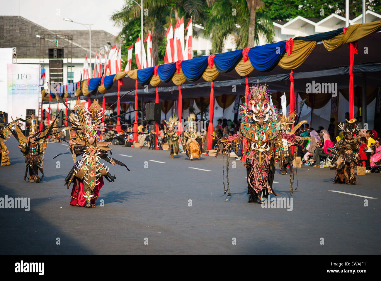 Children at the Jember Fashion Carnival in Jember Indonesia Stock Photo ...