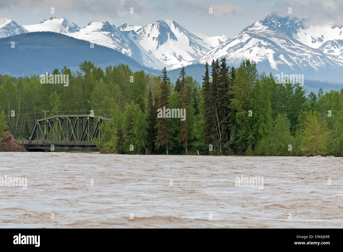 Record spring snow run-off on the Bulkley river at Telkwa, British ...