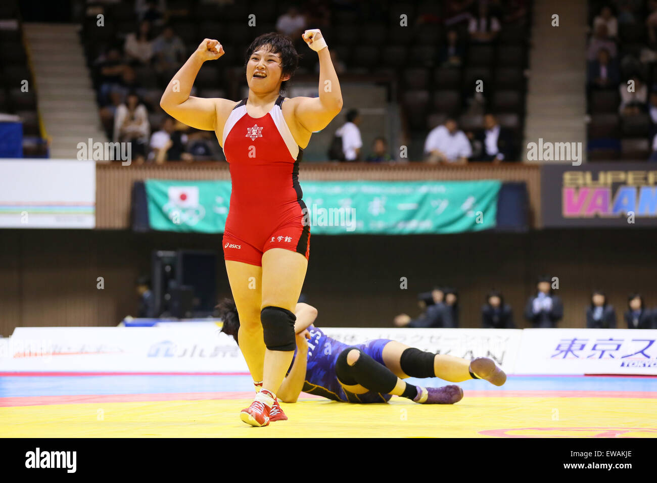 nd Yoyogi Gymnasium, Tokyo, Japan. 20th June, 2015. (L-R) Sara Dosho ...