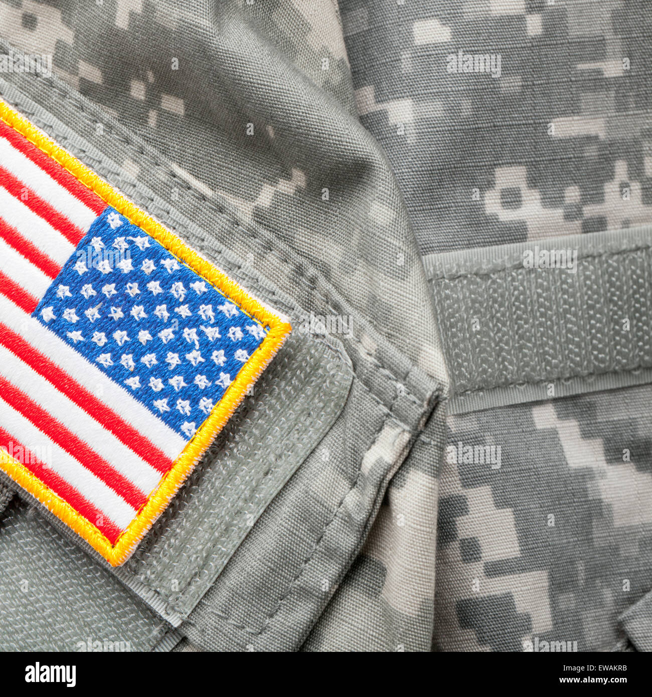 US flag shoulder patch on military uniform Stock Photo - Alamy