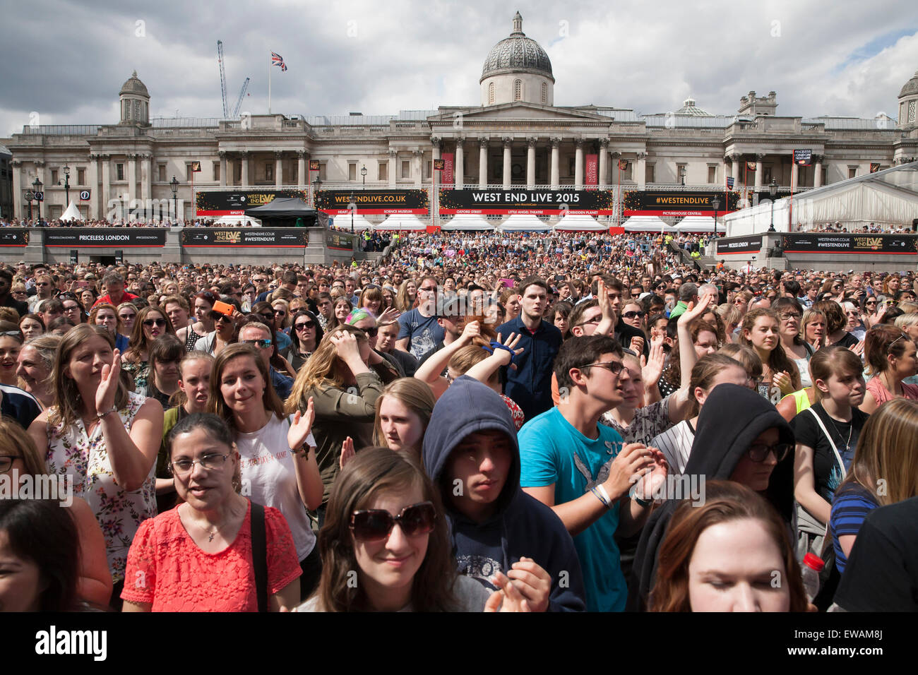 London, UK. 21st June, 2015. Huge crowds at West End Live 2015 in ...