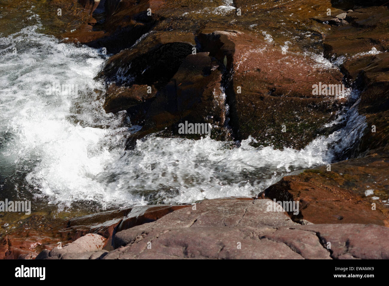 Running White Water over the Rocks Stock Photo - Alamy