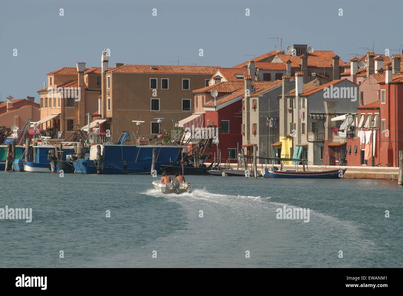 the Pellestrina village, on the island that separates the lagoon of ...
