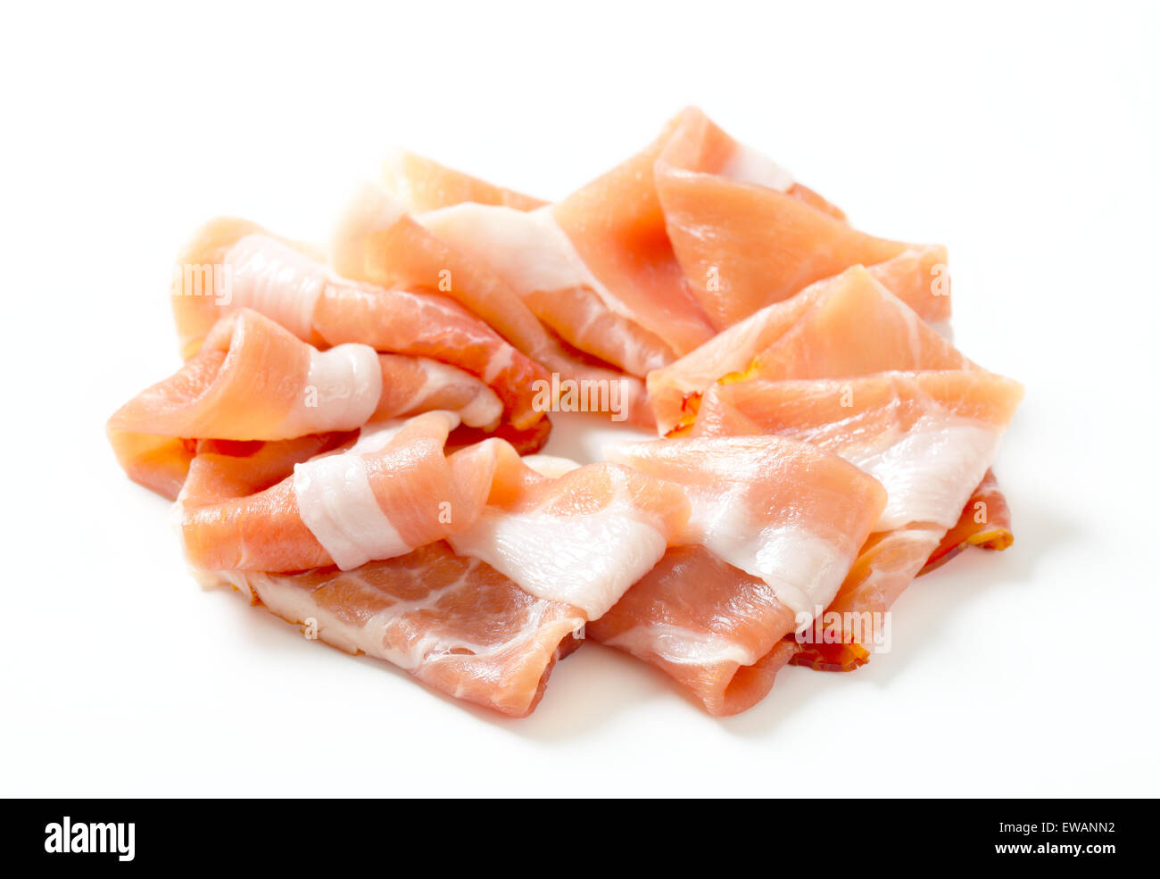 Prosciutto parma ham slices Cut Out Stock Images & Pictures - Alamy