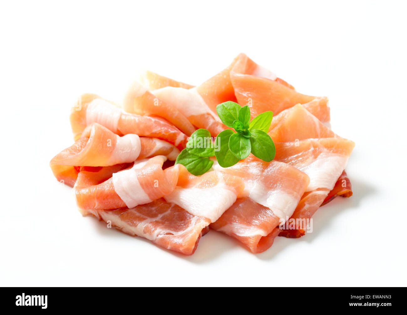 Thin slices of Parma ham Stock Photo - Alamy