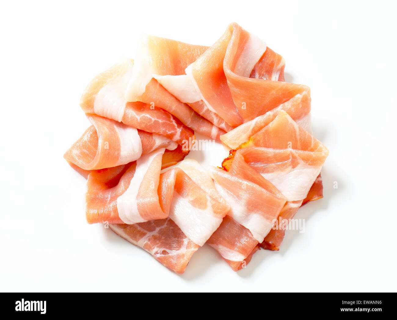Thin slices of Parma ham Stock Photo - Alamy