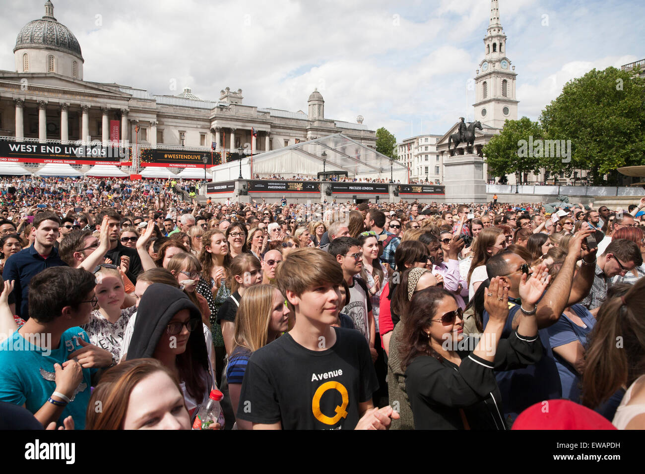 London, UK. 21st June, 2015. Huge crowds at West End Live 2015 in ...