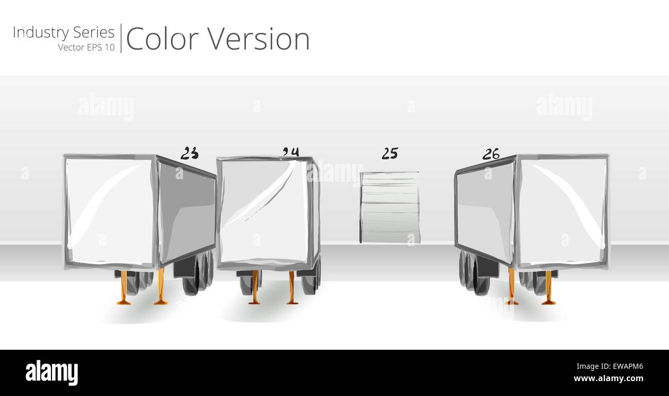 Vector illustration of Loading Dock, Color Series Stock Photo - Alamy
