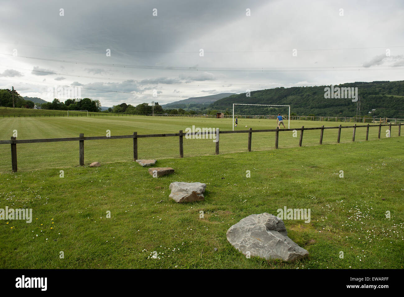 A football pitch in Wales Stock Photo - Alamy