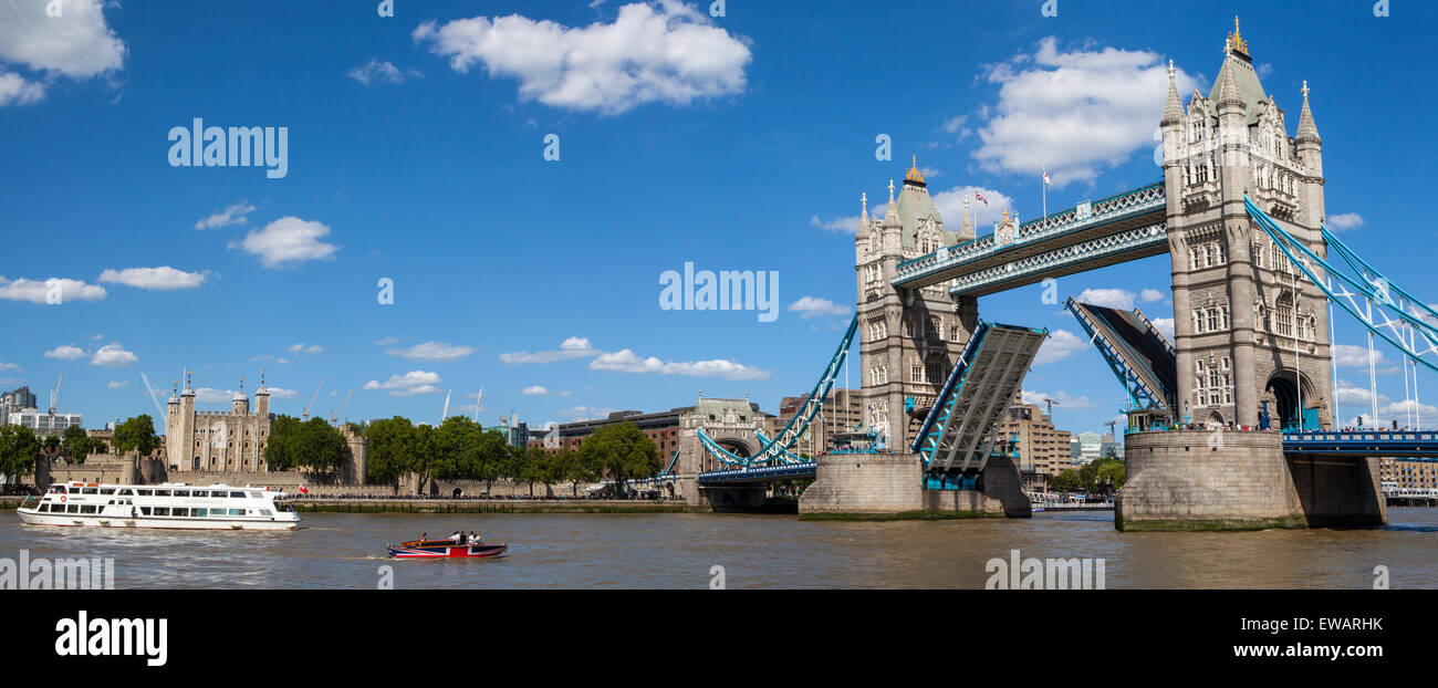 A beautiful panoramic view of Tower Bridge, Tower of London and the ...