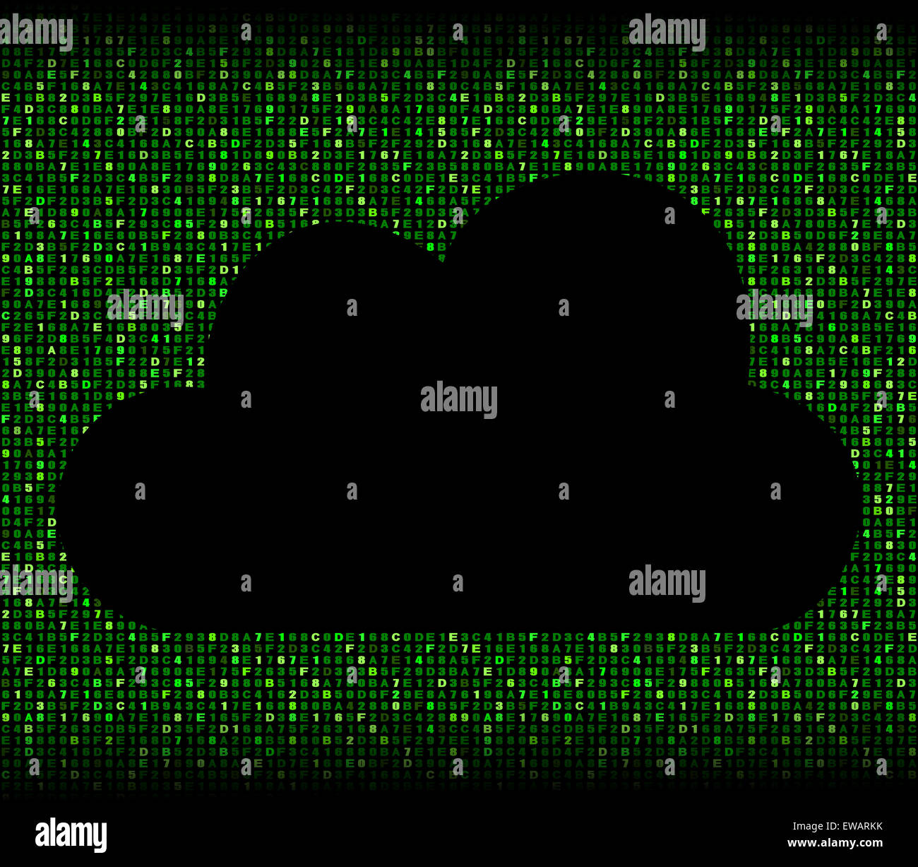 Cloud silhouette on hex code illustration Stock Photo - Alamy