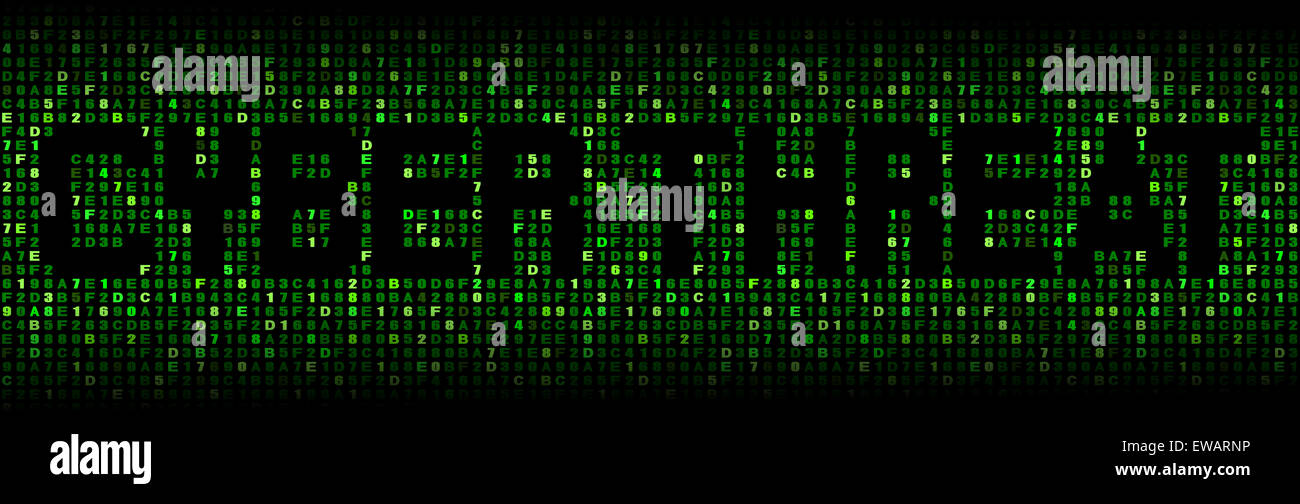 Cyber threat text on hex code illustration Stock Photo - Alamy