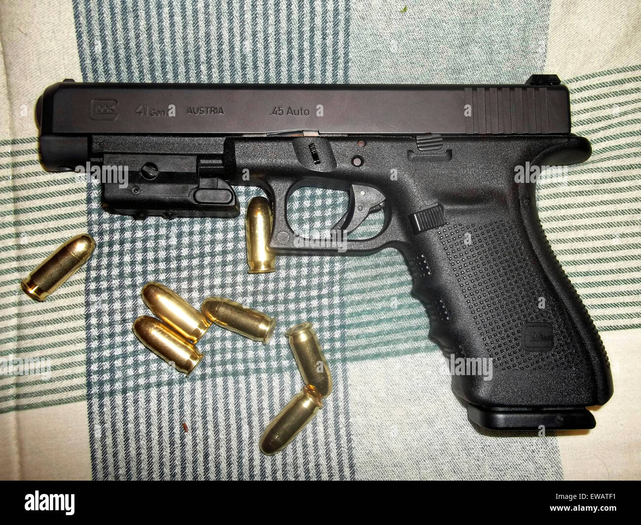 Handgun bedroom bullets ame killer hi-res stock photography and images ...