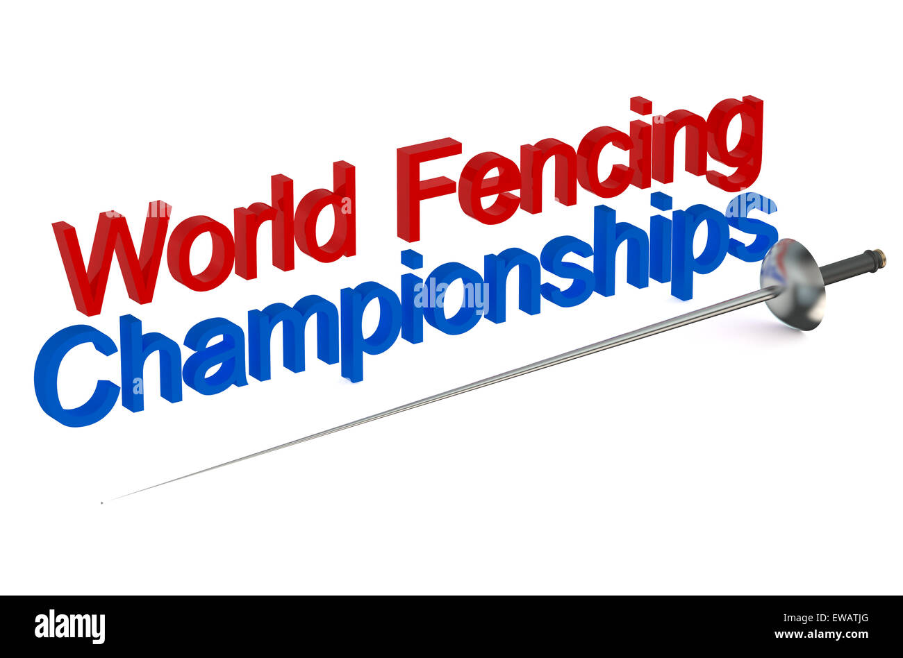 World Fencing Championships concept isolated on white background Stock ...