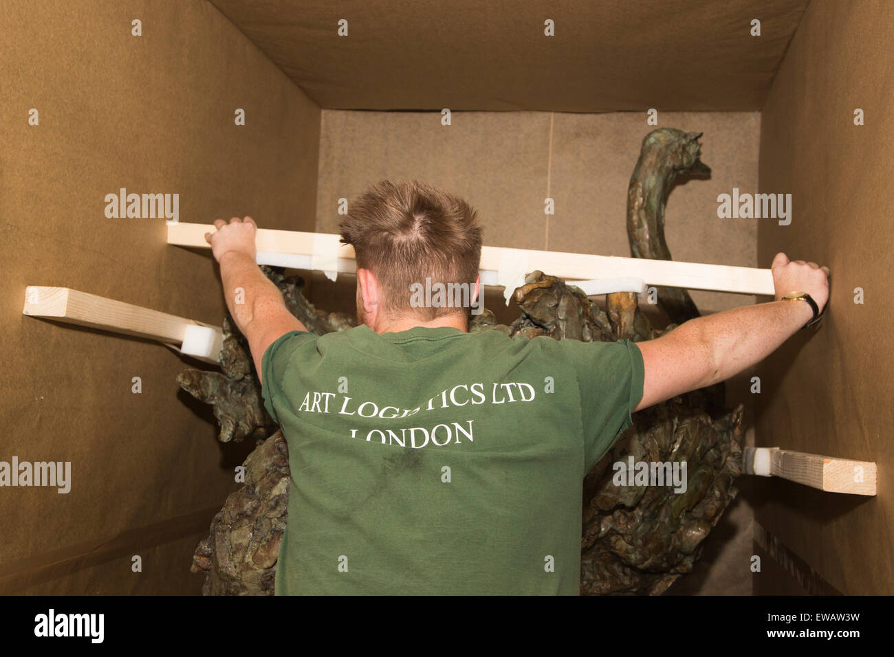 London, UK. 20 June 2015. Sculptor Mark Coreth's centrepiece, a life ...