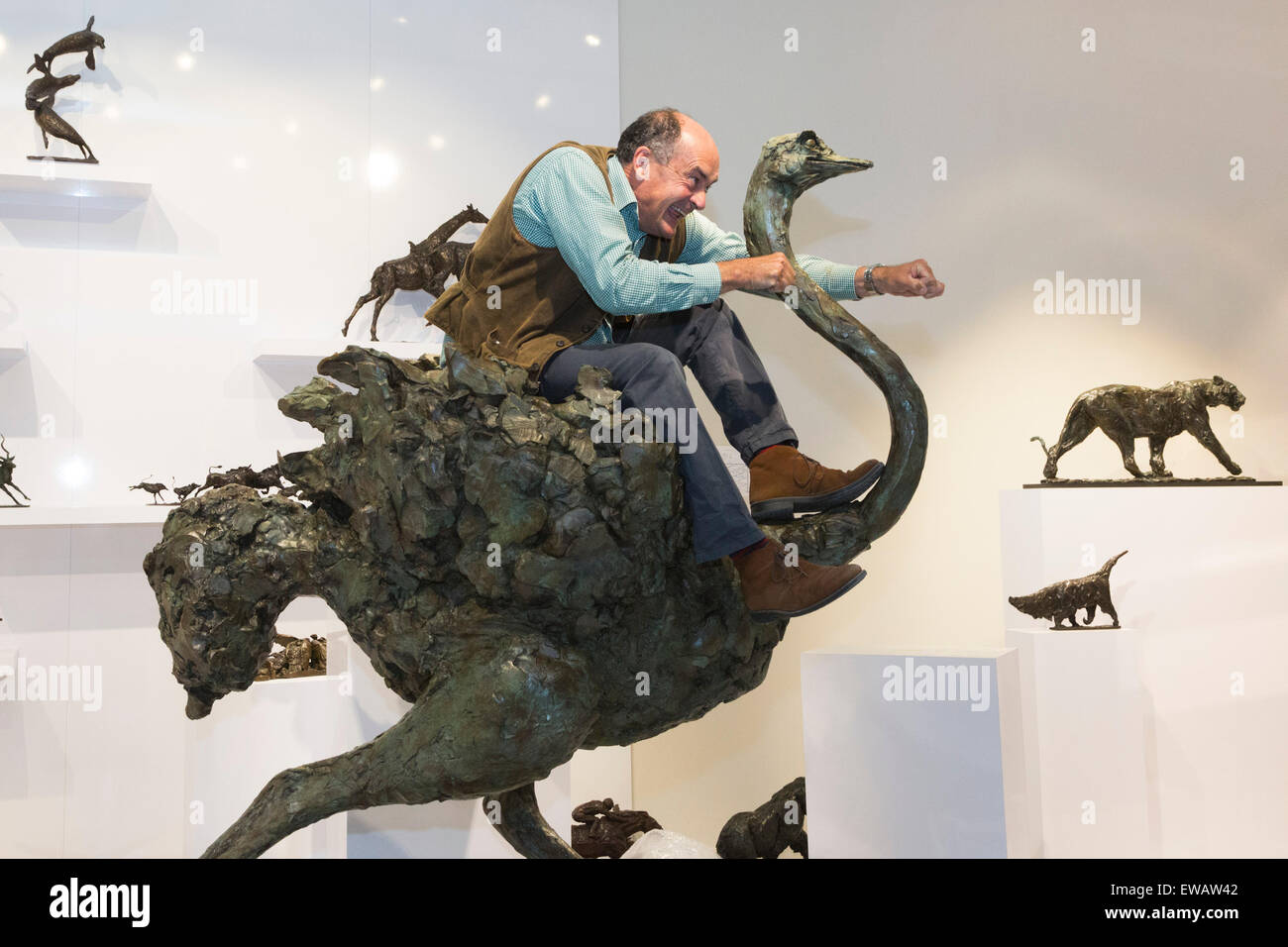 London, UK. 20 June 2015. Relieved that the sculpture got to the art ...