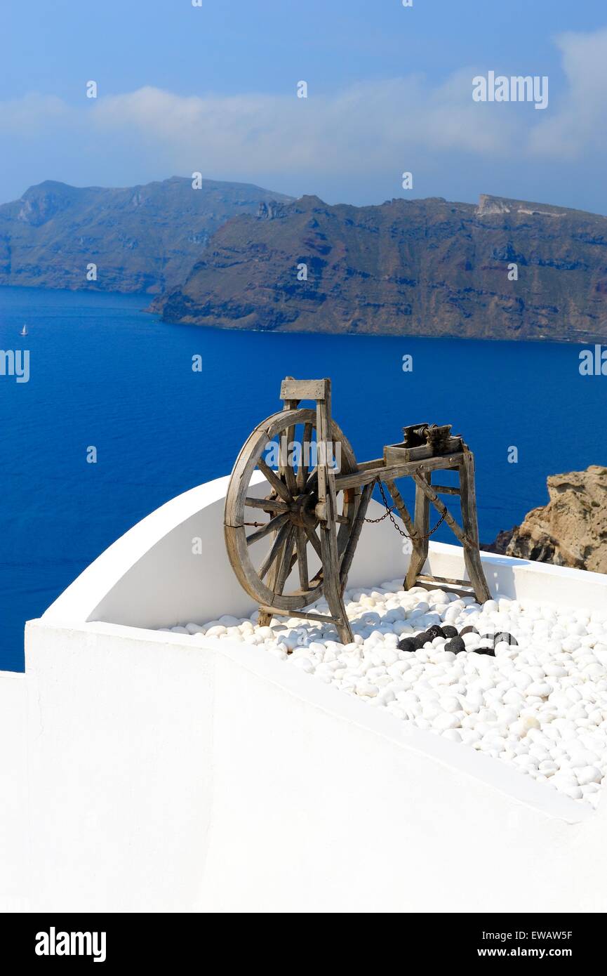 A Traditional Spinning Wheel, Oia, Santorini, Greece Stock Photo - Alamy