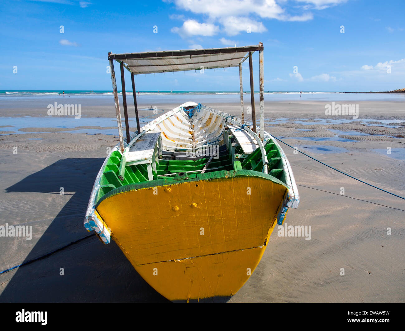 Colorful boat on sand hi-res stock photography and images - Alamy