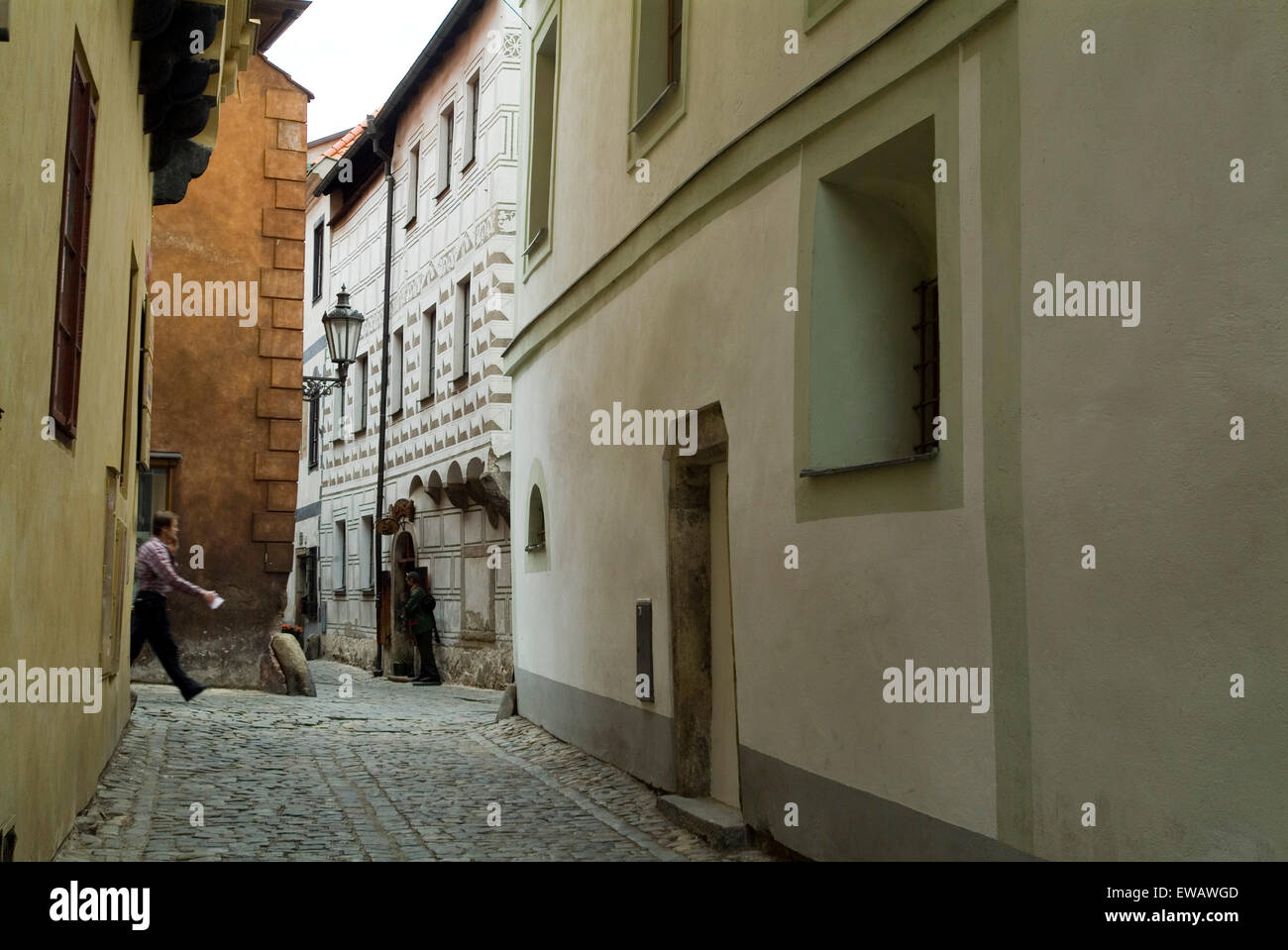 Historic centre streets in medieval city UNESCO Cesky Krumlov, South ...