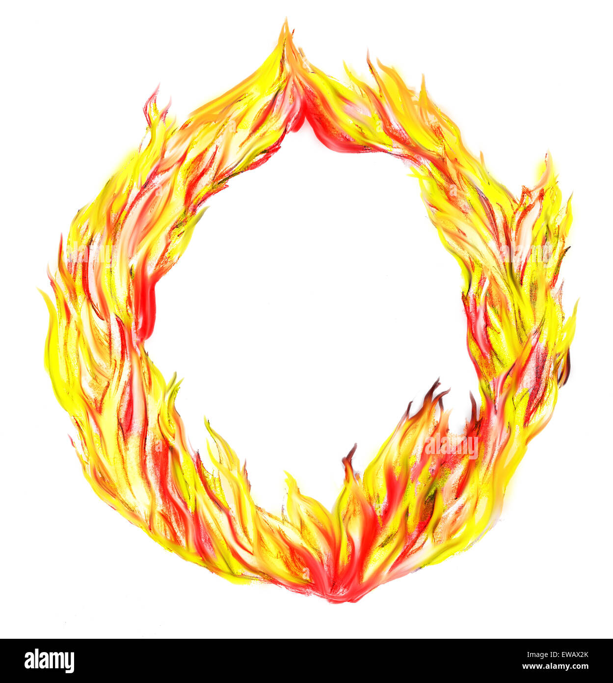 Illustration fire circle on Cut Out Stock Images & Pictures - Alamy