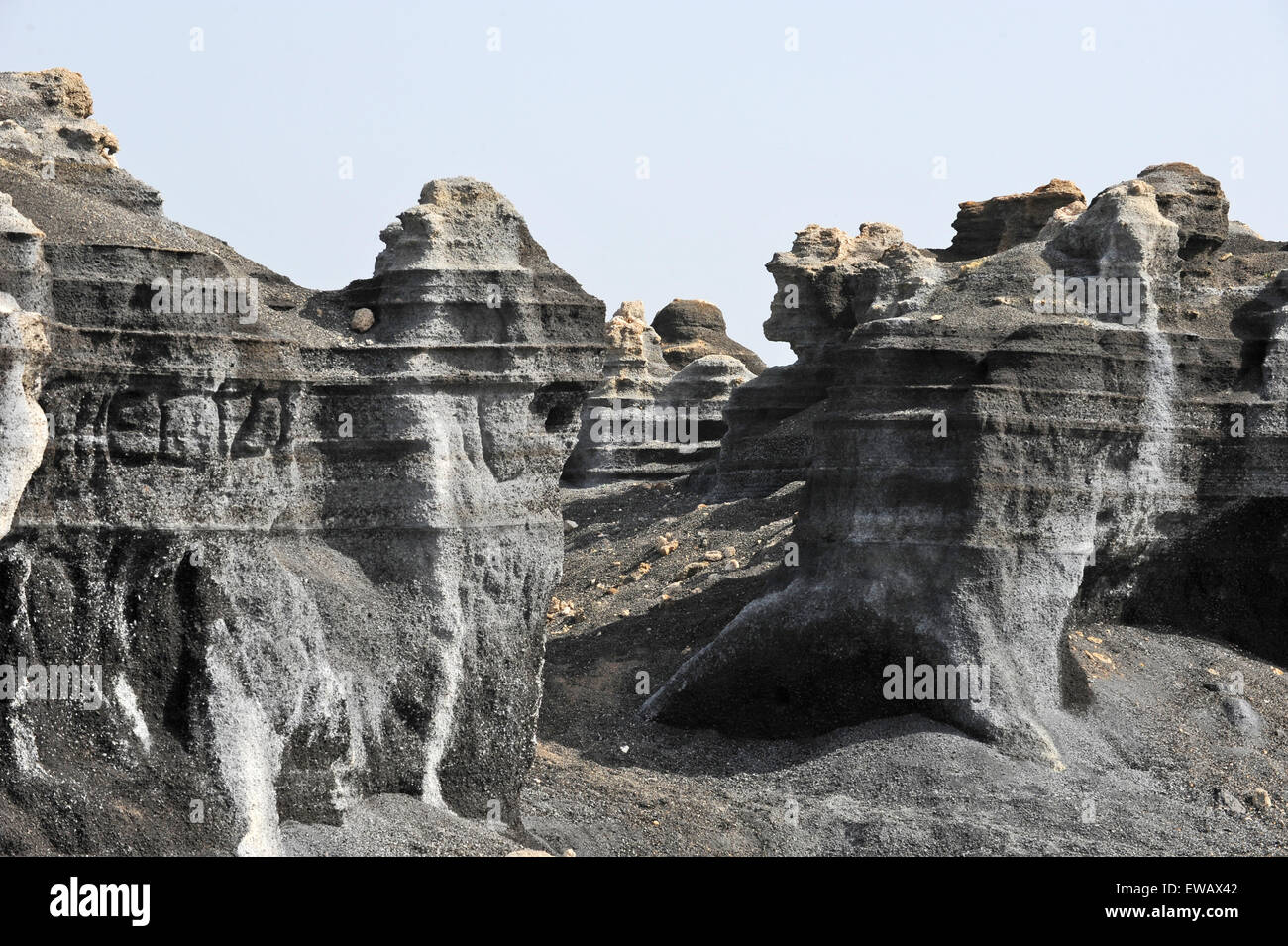Lanzarote, Canary Islands, Spain. A volcanic rock formed by erosion in ...