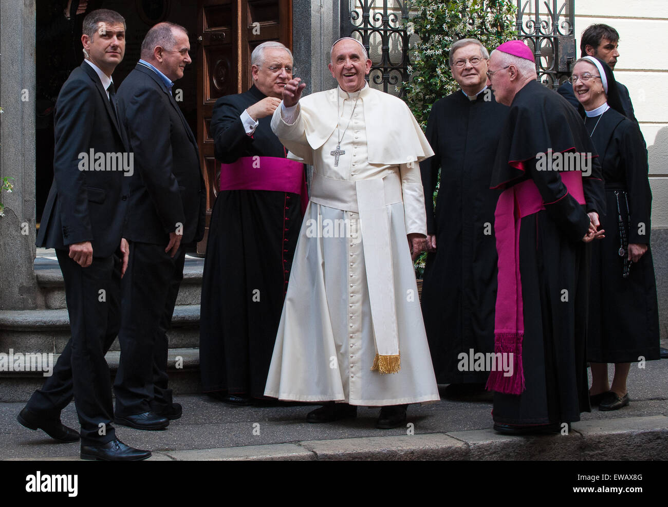 Turin, Italy. 21st June, 2015. Italy Piedmont Turin Visit of Pope ...