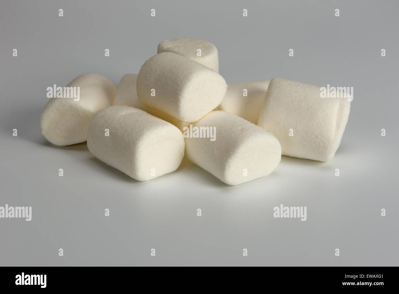 marshmallows white is a sweet confectionery product Stock Photo - Alamy