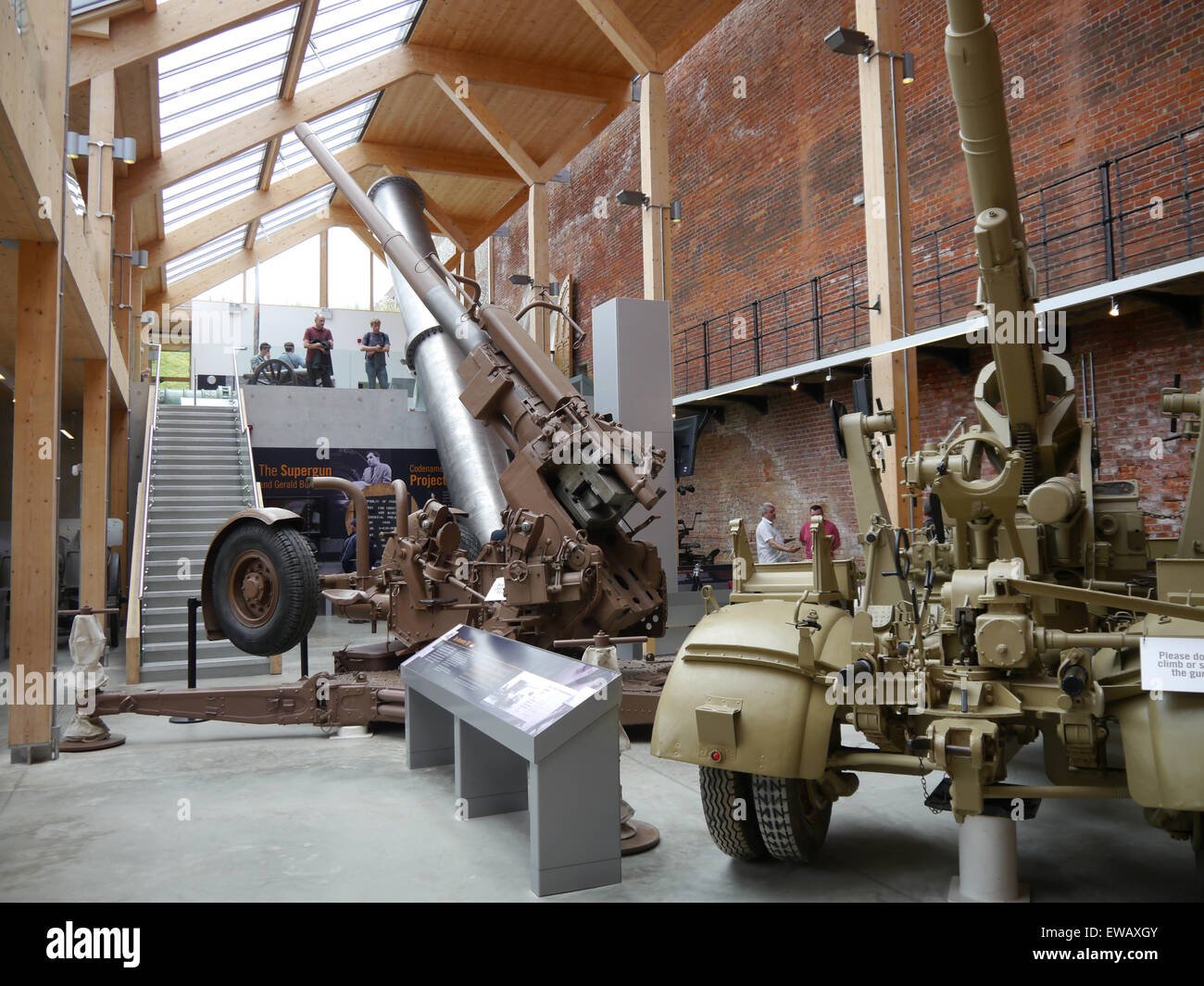 The main hall of the Royal Armories Museum at Fort Nelson in Portsmouth ...