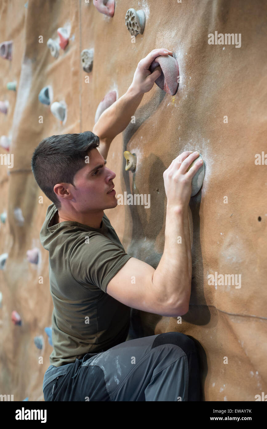 Rock climbing training wall hi-res stock photography and images - Alamy