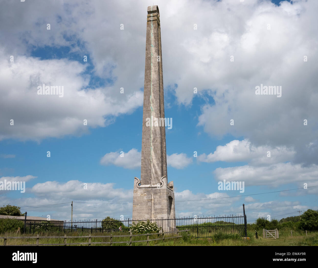 The Nelson Monument, standing on Portsdown Hill, overlooking Portsmouth ...