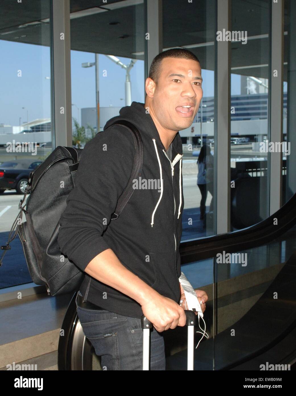 Entertainment Blogger Michael Yo arrives at Los Angeles International ...