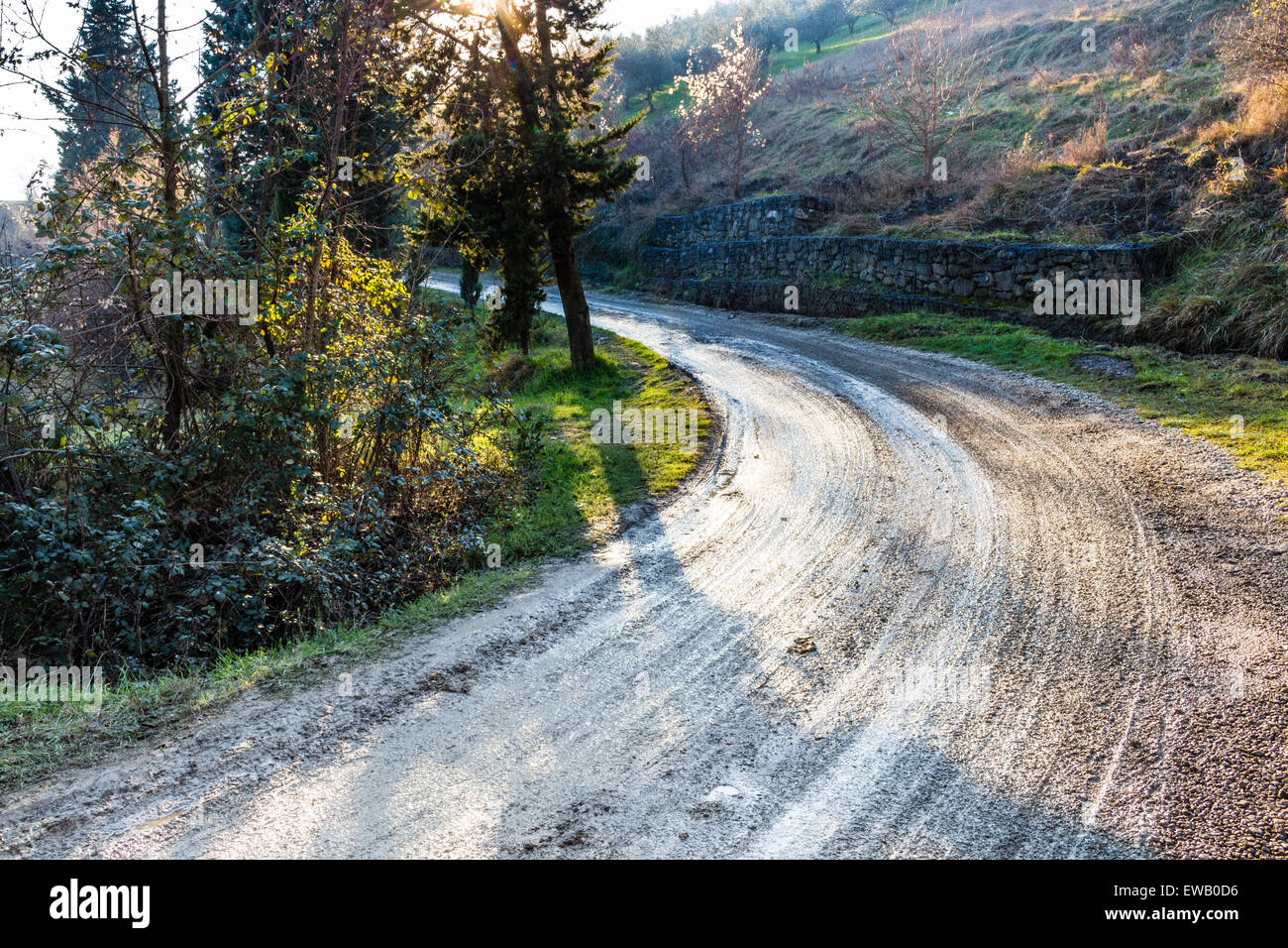 Sharp Left Bend In Road High Resolution Stock Photography and Images ...