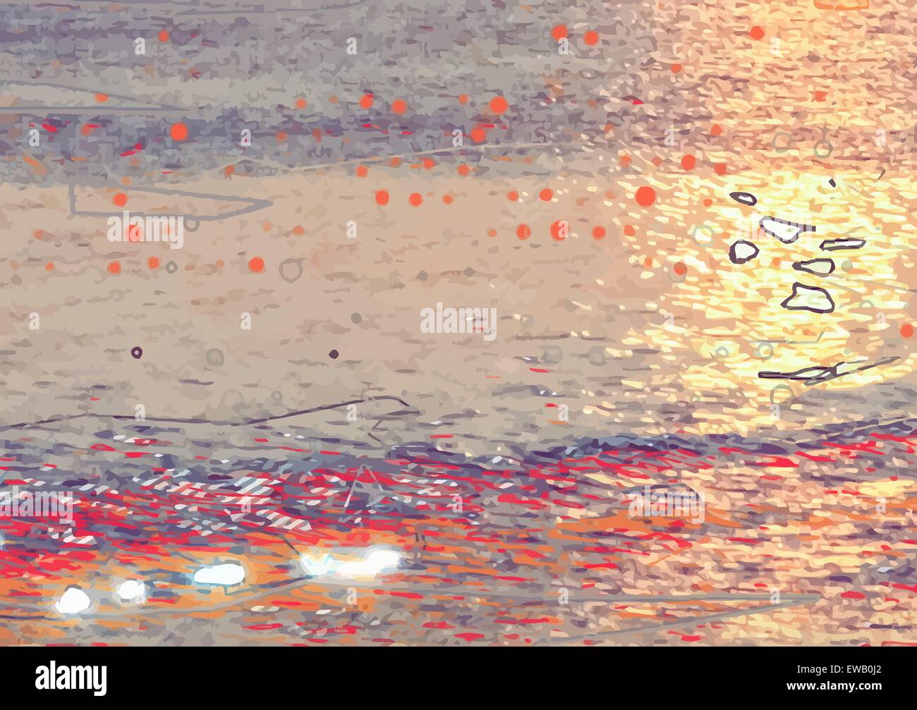 Expressionist painting of a sunset Stock Vector Image & Art - Alamy