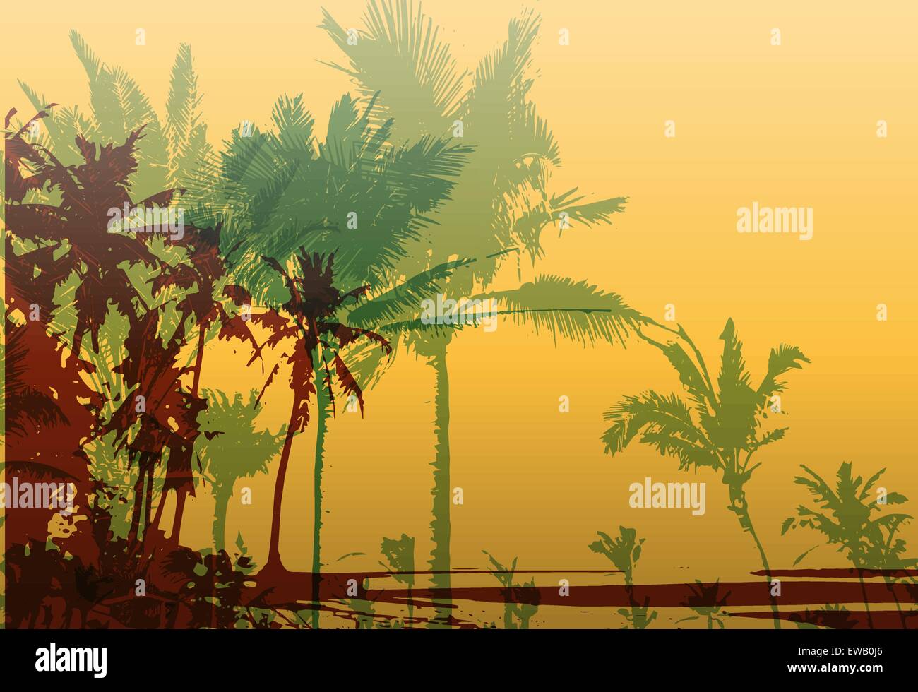 Palm tree print Stock Vector Image & Art - Alamy