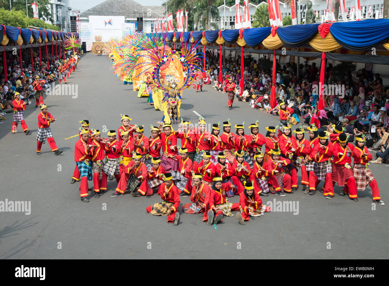 The colouful Jember Fashion Carnival in Jember Indonesia Stock Photo ...