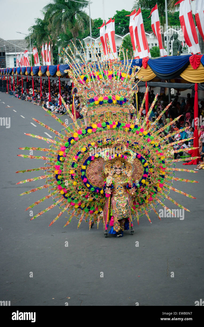 The colouful Jember Fashion Carnival in Jember Indonesia Stock Photo ...