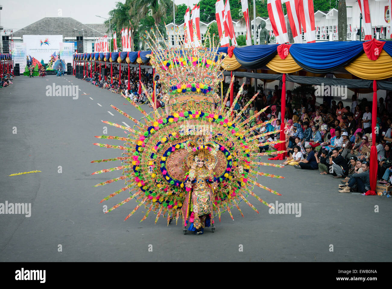 The colouful Jember Fashion Carnival in Jember Indonesia Stock Photo ...
