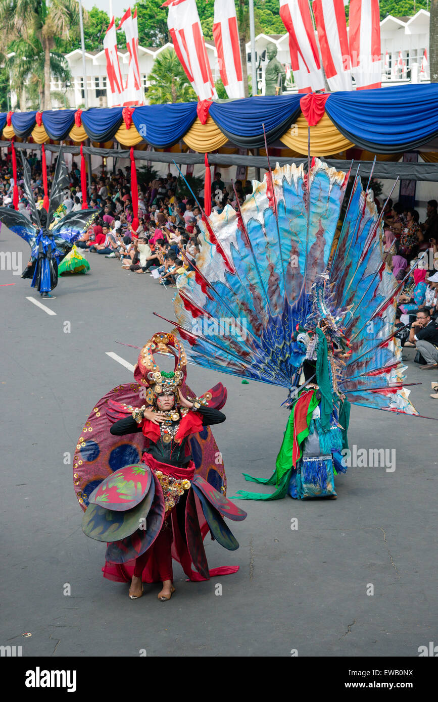 The colouful Jember Fashion Carnival in Jember Indonesia Stock Photo ...