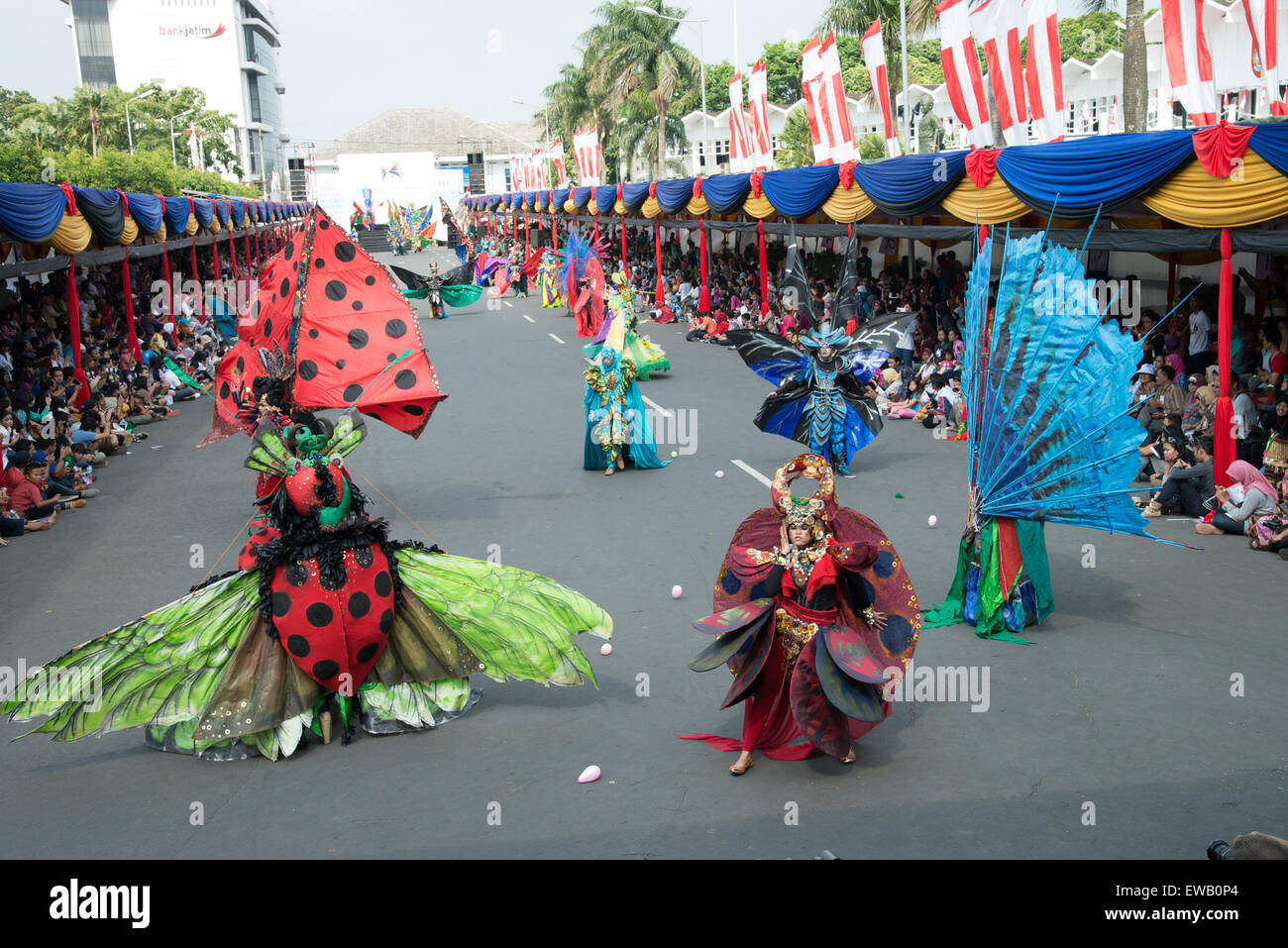 The colouful Jember Fashion Carnival in Jember Indonesia Stock Photo ...