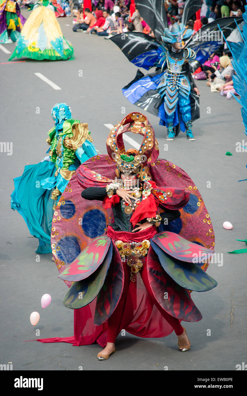 The colouful Jember Fashion Carnival in Jember Indonesia Stock Photo ...