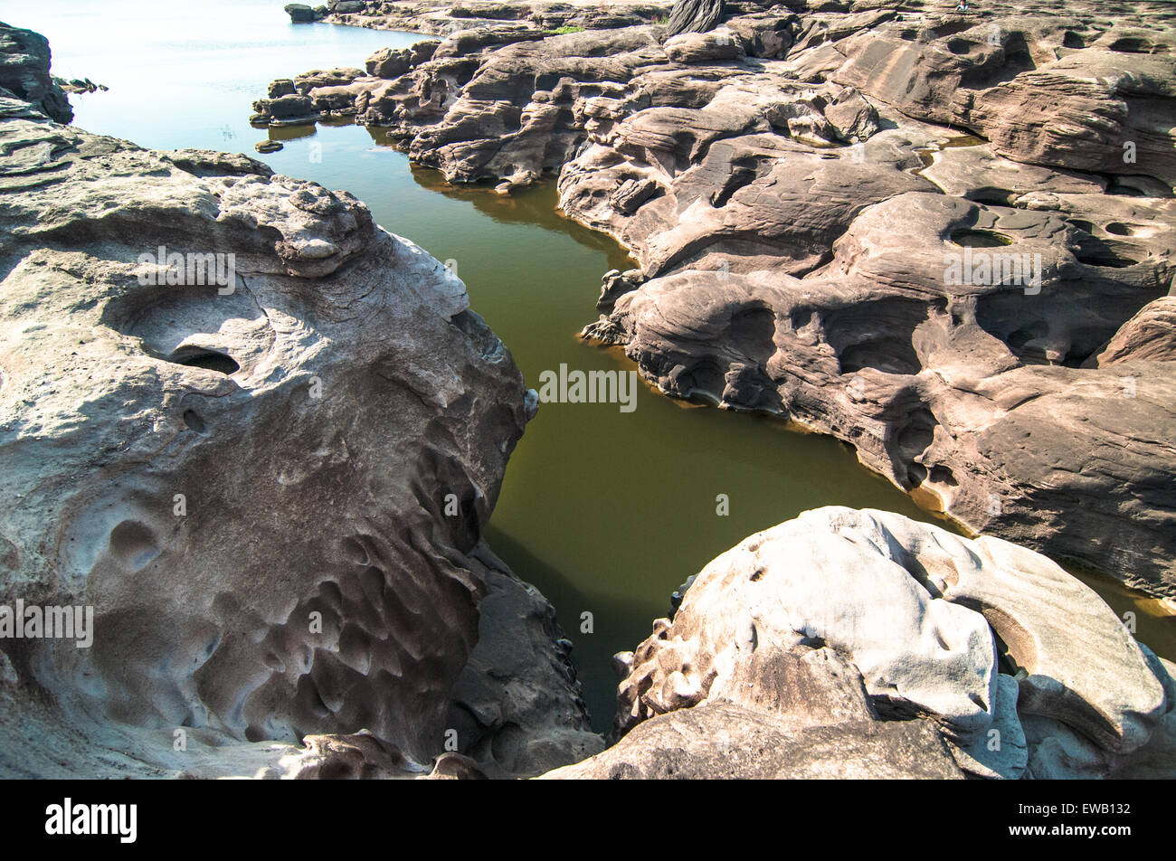 Unseen Sam Pan Bok rock canyon, Ubon ratchathani, North east of ...