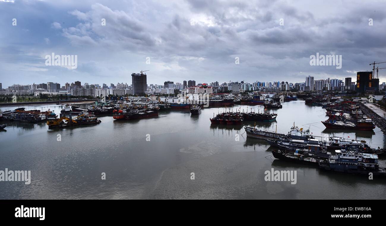 Haikou, China's Hainan Province. 22nd June, 2015. Ships berth at ...