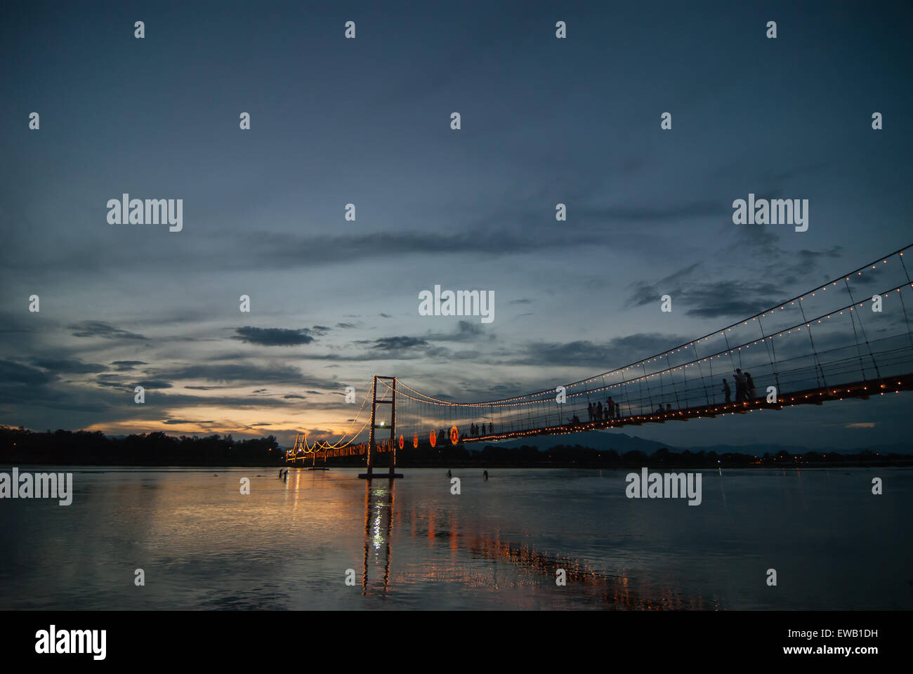 The old wooden bridge Bridge collapse bridge (Rattanakosin suspension ...