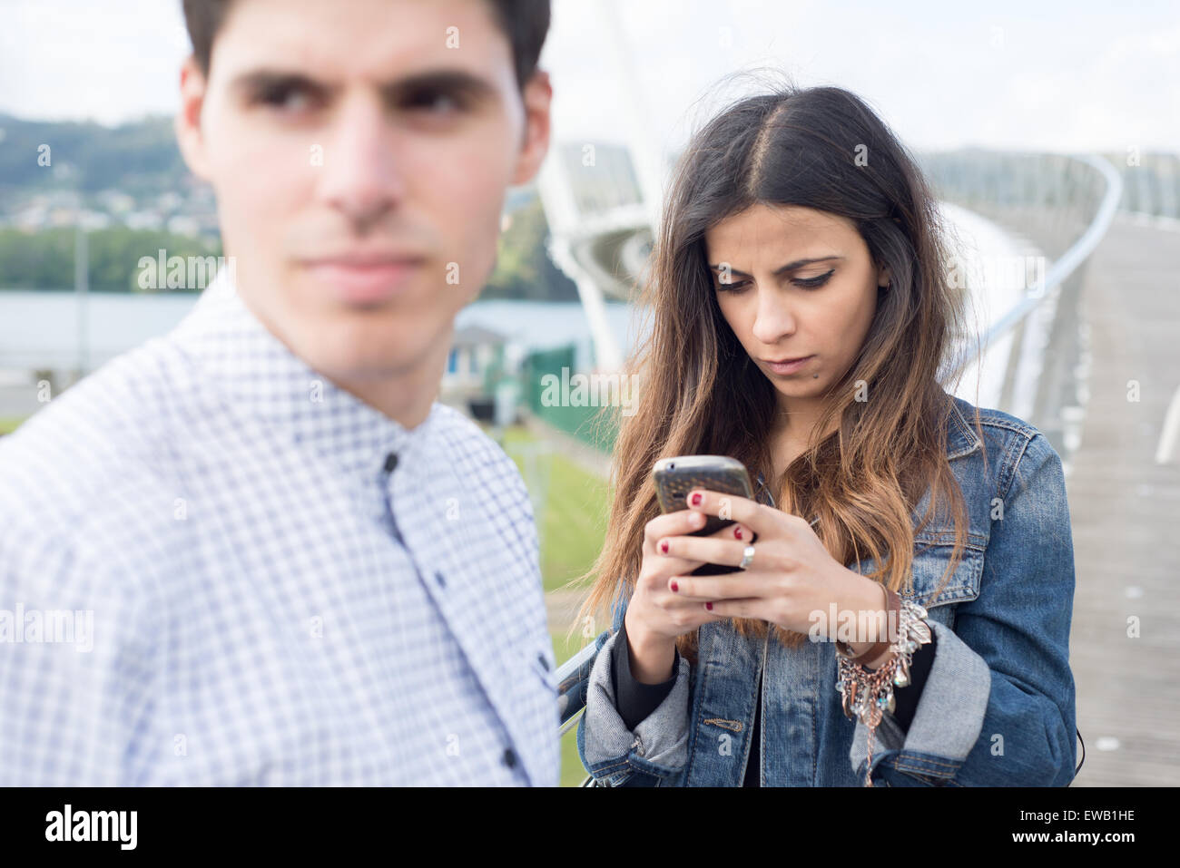 Woman distracted hi-res stock photography and images - Alamy