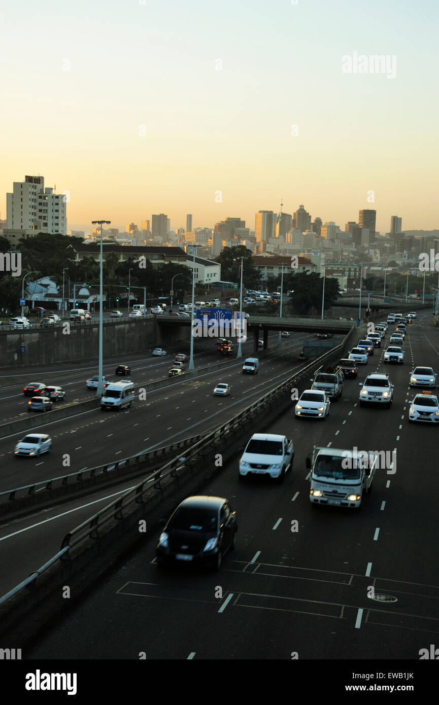 Early morning scene of people commuting to work in vehicles on the N3 ...