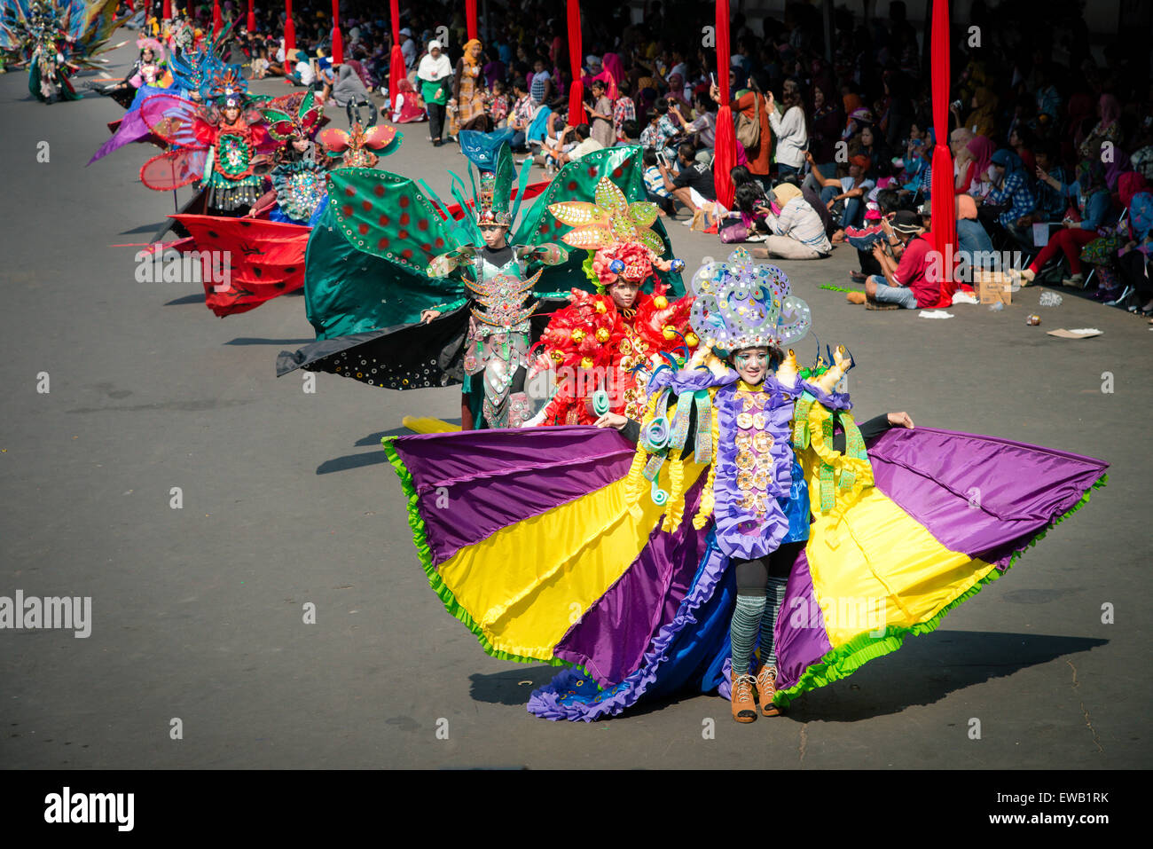 The colouful Jember Fashion Carnival in Jember Indonesia Stock Photo ...